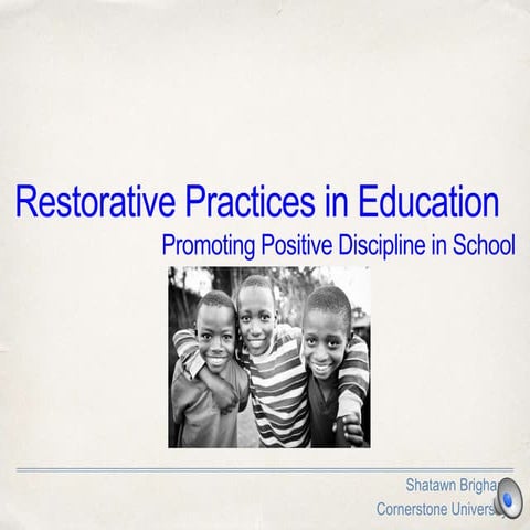 Restorative Practices in Education | PPTX