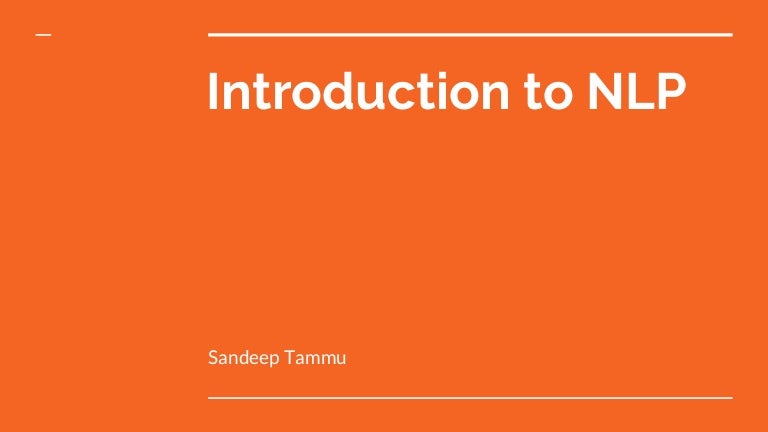 Introduction To Natural Language Processing