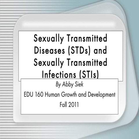 Sexually Transmitted Diseases | PPT