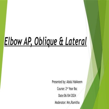 Radiographic techniques of elbow (Elbow) | PDF