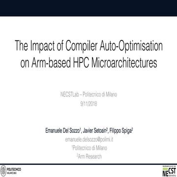 The Impact Of Compiler Auto Optimisation On Arm Based Hpc