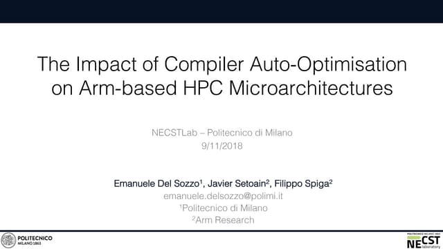 The Impact Of Compiler Auto Optimisation On Arm Based Hpc