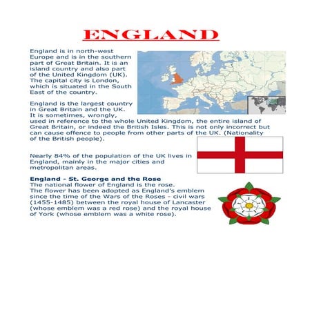 Presentation England Project Comenius | PDF