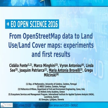 From OpenStreetMap data to Land Use/Land Cover maps: experiments and ...