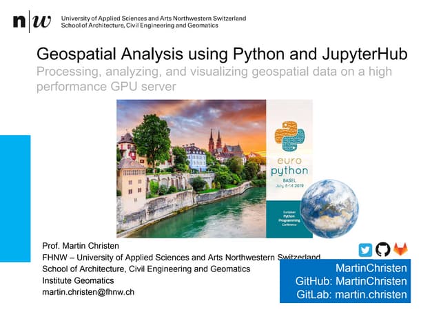 Europython 2019 Geospatial Analysis Using Python And Jupyterhub Ppt 9609
