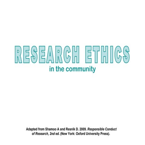 Ethics in research | PPT