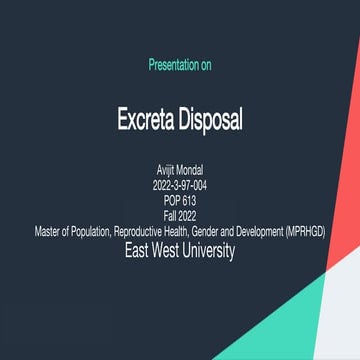 Excreta Disposal | PPTX