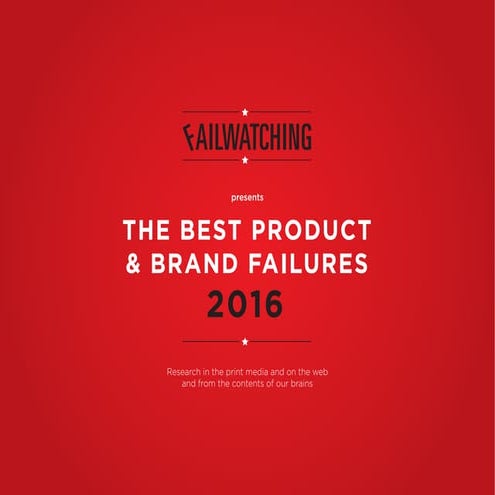 Top product and brand failures 2016 | PPT