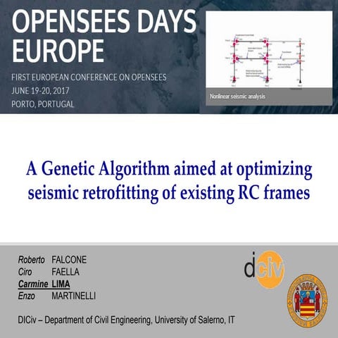 A Genetic Algorithm Aimed At Optimising Seismic Retrofitting Of Existing Rc Frames Ppt