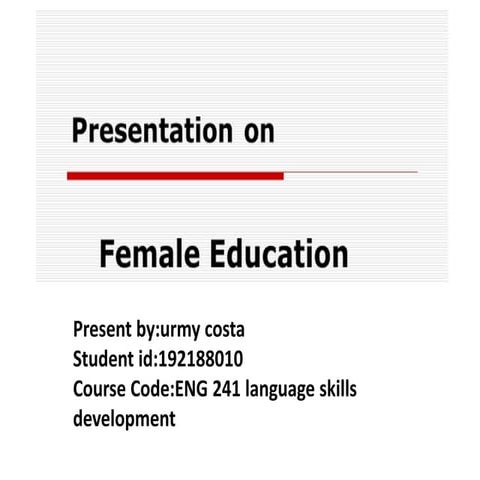 female education | PPT