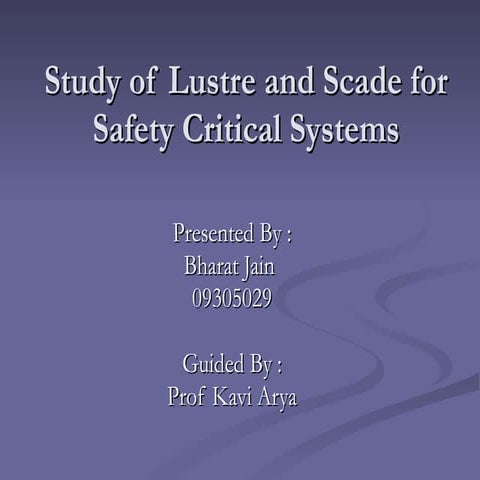 Introduction To Synchronous Programming Langauges Ppt Programming 9526