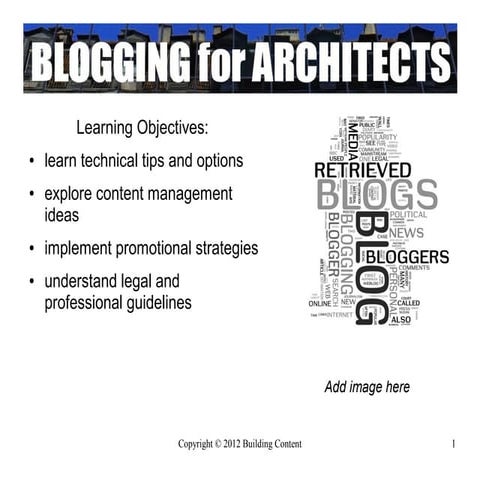 Blogging for Architects | PPT