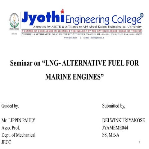 alternative fuel for marine engines | PPTX
