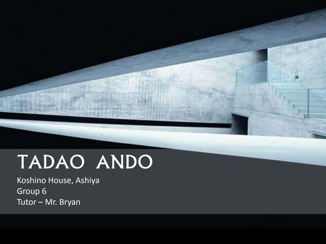 Koshino house by Tadao Ando | PDF