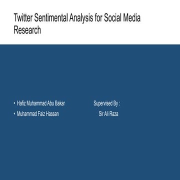 Twitter Sentimental Analysis Ppt 