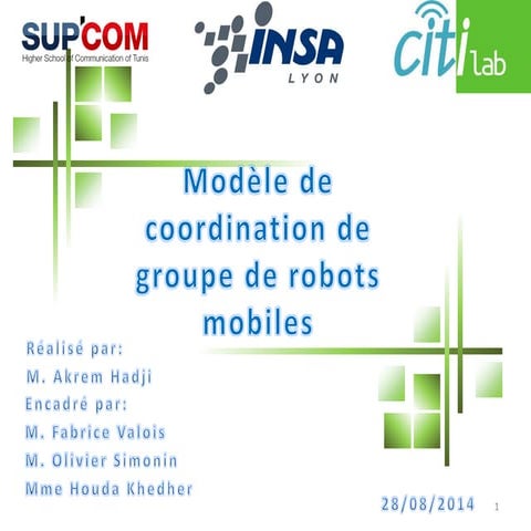 Modèle de coordination du groupe de robots mobiles | PDF