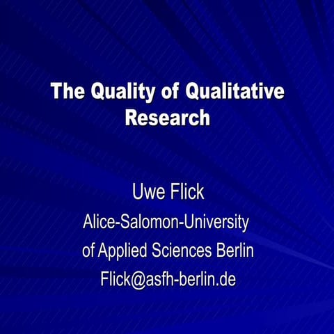 An Analysis Of Quality Criteria For Qualitative Research | PDF