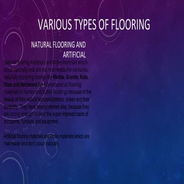 types of flooring | PPTX