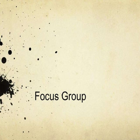Presentation focus group | PPT