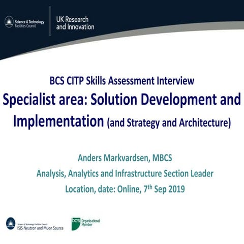 Presentation for bcs citp assessment interview | PPTX