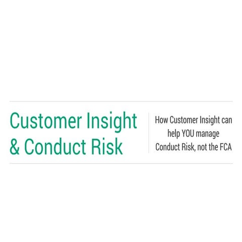 Customer Insight & Conduct Risk | PDF