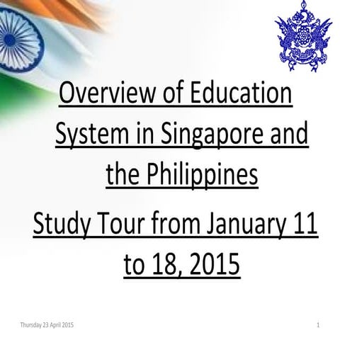 Presentation for HCM Sikkim on Singapore Training 2012 | PPT