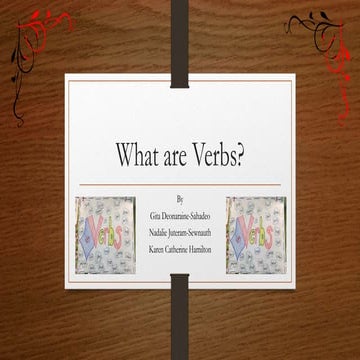 Verbs (Action Words) | PPTX