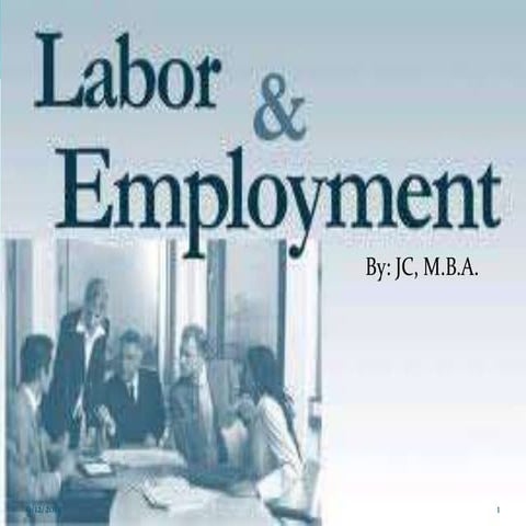 Presentation for labor and employment | PPTX