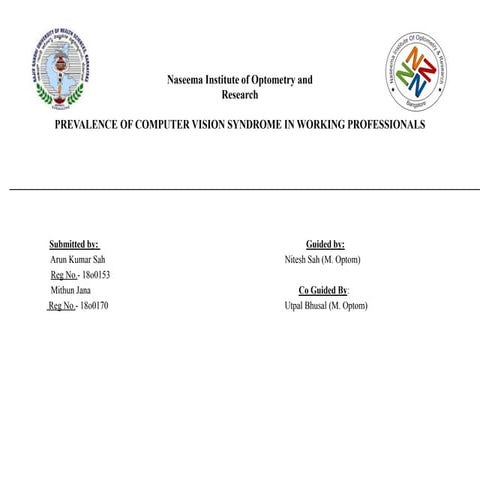 Computer vision syndromes | PPT