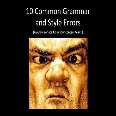 Common errors in English grammar presentation | PPT