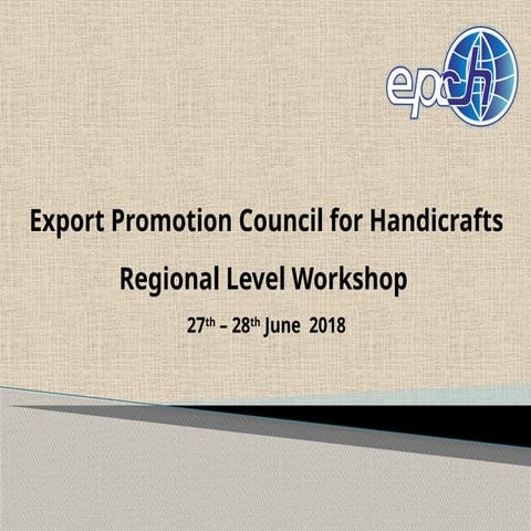 Ppt for Handicrafts exports and artisans crafts from Ranchi | PPTX