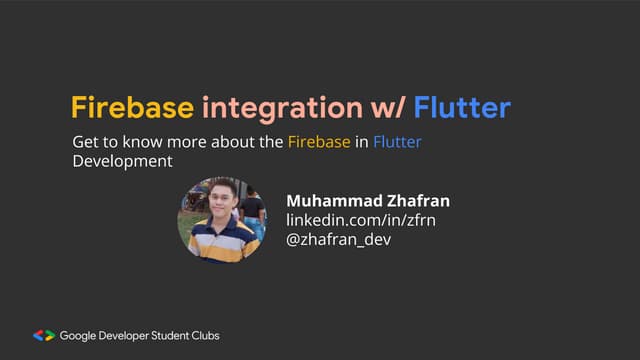 Firebase Integration With Flutter Pptx Computer Software And