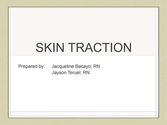 Nursing care of patient on traction | PDF