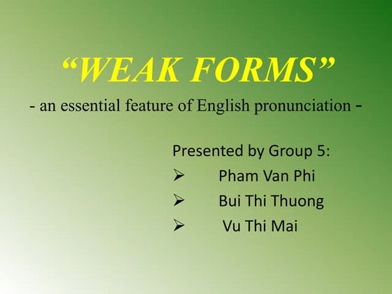 Weak forms | PDF