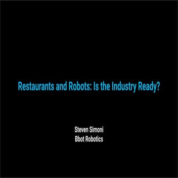 Restaurants and Robots: Is the Industry Ready? | PPT