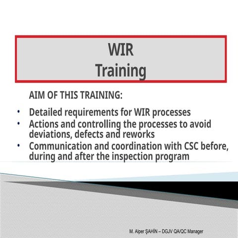 Presentation for WIR Process in MIP-1A Project DGJV_21.01.2025.pptx
