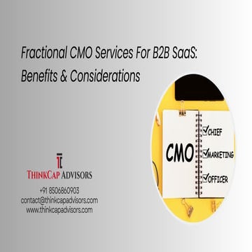 Fractional CMO Services For B2B SaaS: Benefits & Considerations | PPT