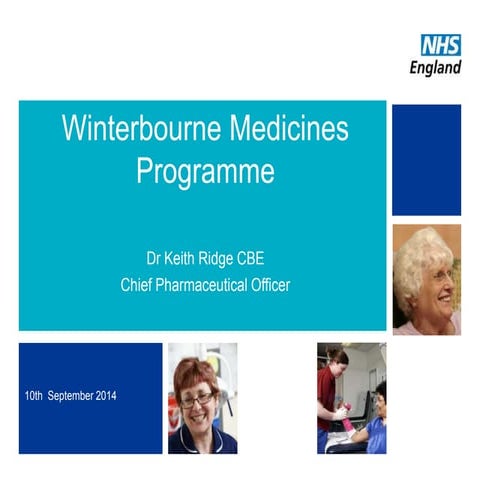 Keith Ridge - Winterbourne Medicines Programme launch | PPTX