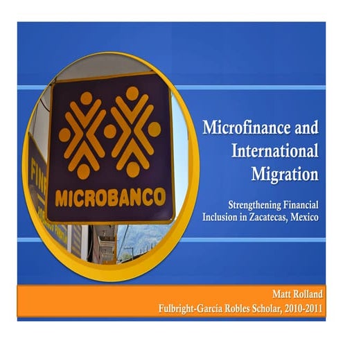 Microfinance and International Migration: Strengthening Financial ...