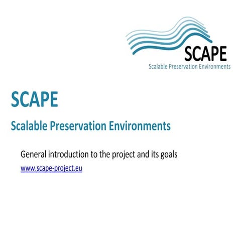 SCAPE general presentation | PPTX
