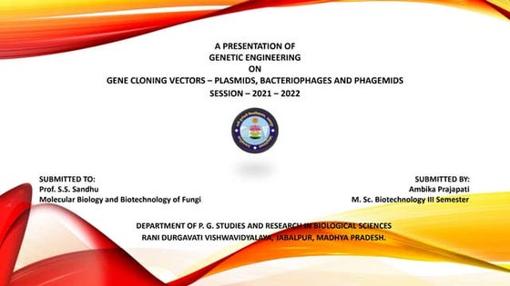 pUC Vectors - pUC 8,18,19 Microbial biotechnology | PPT