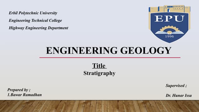 Presentation Geology Pptx About Of Stratigraphy Pptx