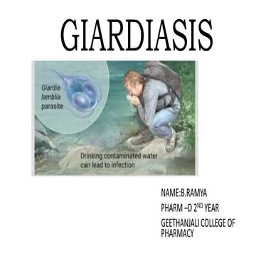 GIARDIASIS -INTRODUCTION,ETIOLOGY, PATHOPHYSIOLOGY, TREATMENT ...