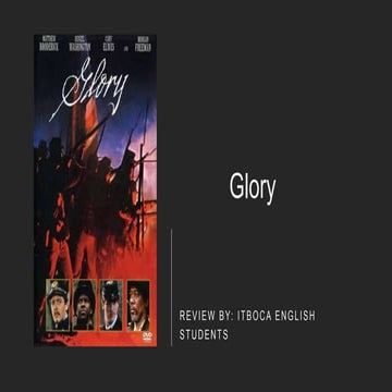 Presentation Movie Glory Review for English Class ITBOCA | PPT