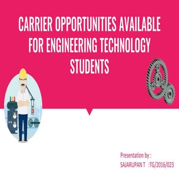 Career Opportunities for Engineering Technology Students | PPTX