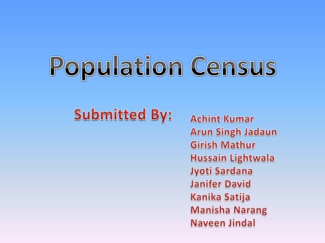 SAMPLE REGISTRATION SYSTEM (SRS) INDIA | PPTX