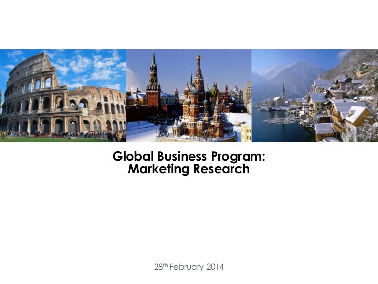Global Business Program: marketing research