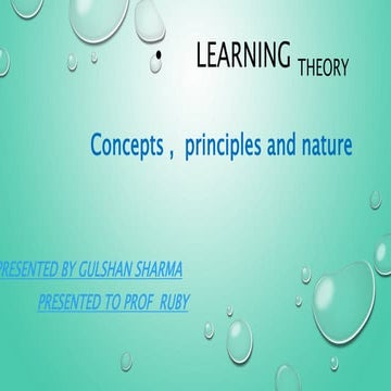 simple meaning of learning | PPT