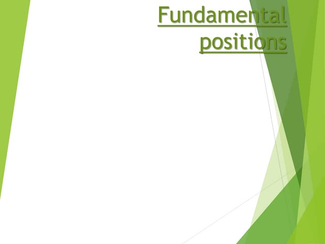 Fundamental positions and their derived positions | PPTX