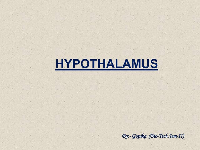 Hypothalamus slide share ppt introduction types educational ppt on ... Hypothalamus slide share ppt introduction types educational ppt on ...